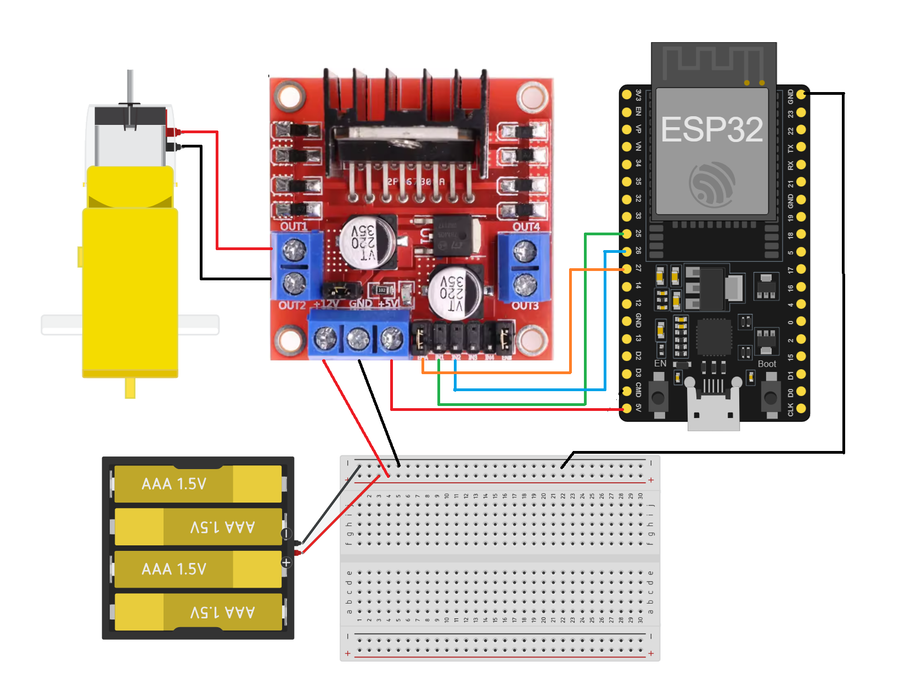 How to Drive a DC Motor Using L298N and ESP32 With Arduino IDE : 7 ...