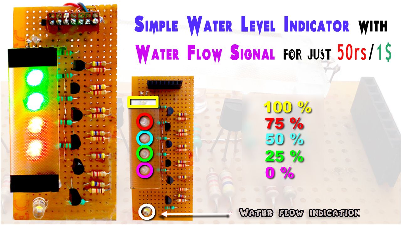 DIY-Simple Water Level Indicator With Water Flow Signal for Just 50rs/1$ : 4 Steps - Instructables