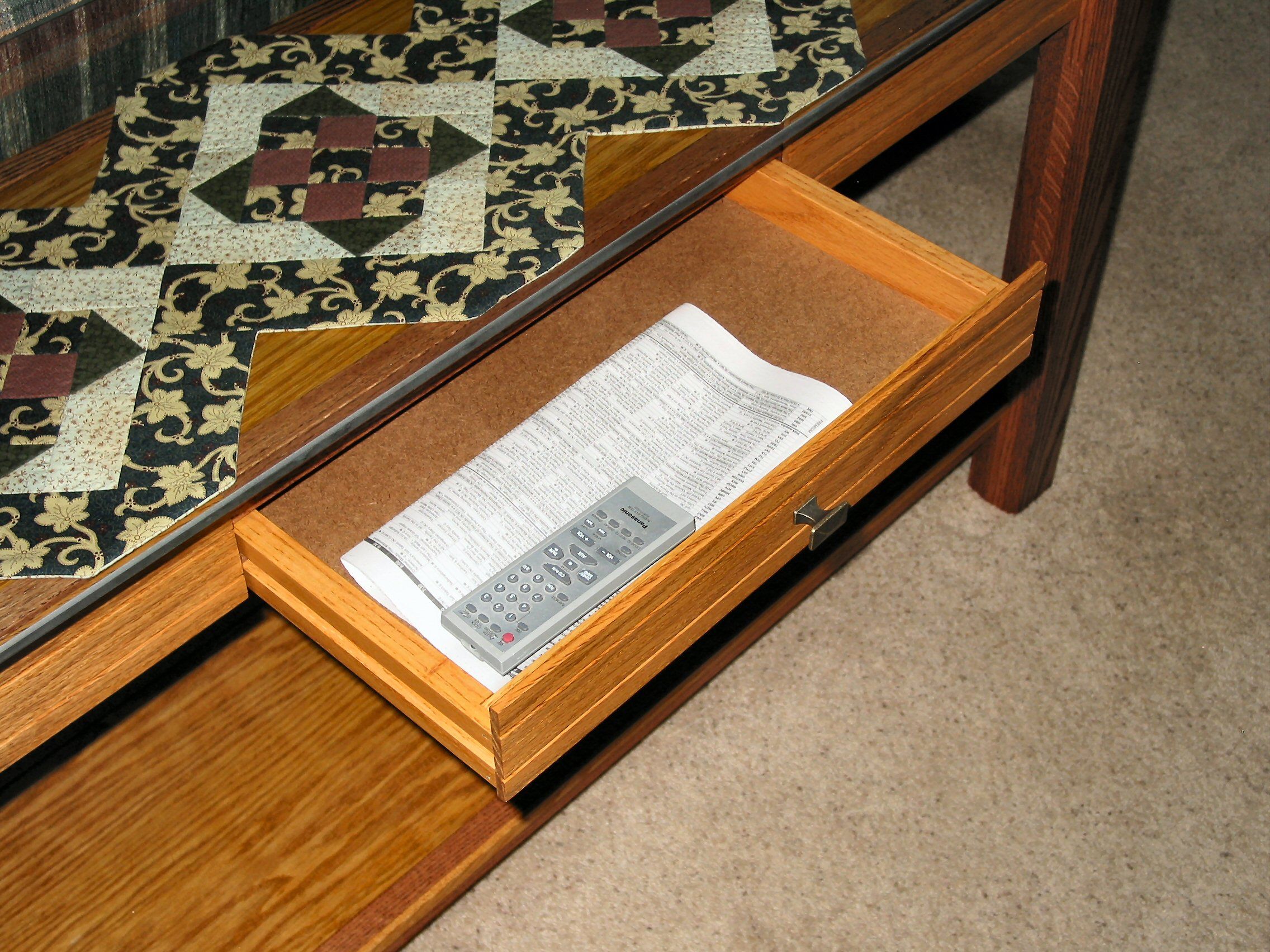 Oak & Glass Display Top End Table : 13 Steps (with Pictures ...