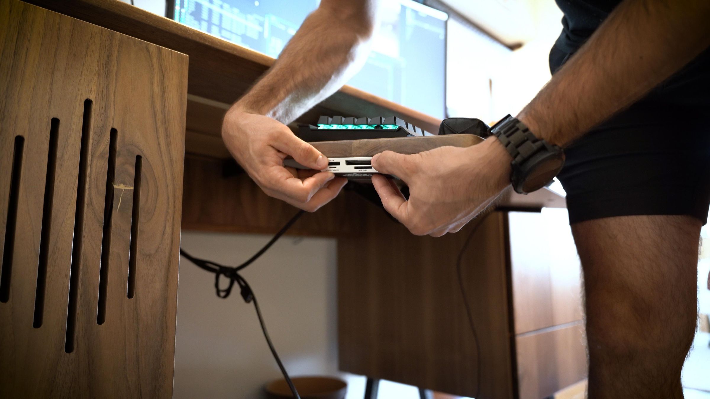 DIY Walnut and Leather Keyboard Tray : 26 Steps (with Pictures ...