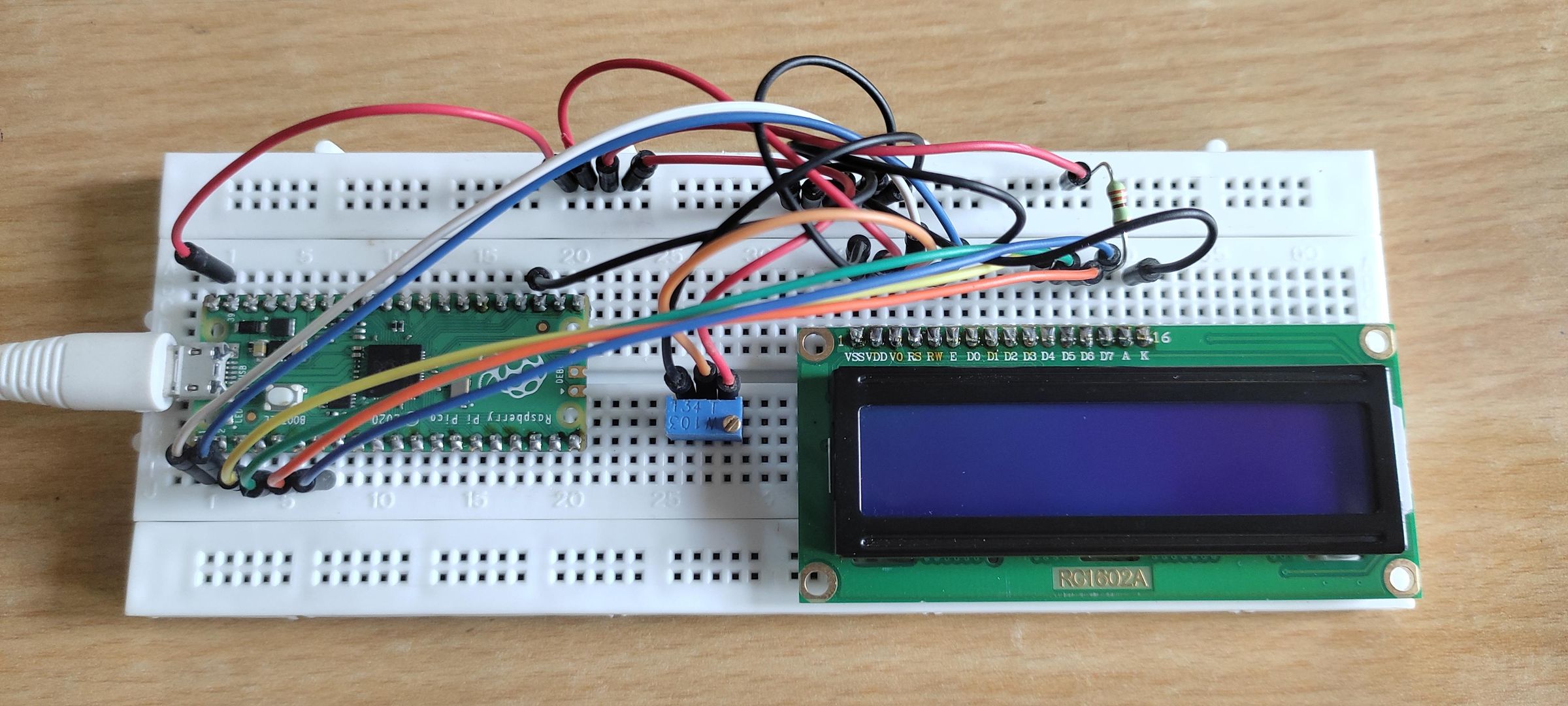 Raspberry Pi Pico and 16x2 LCD : 3 Steps (with Pictures) - Instructables