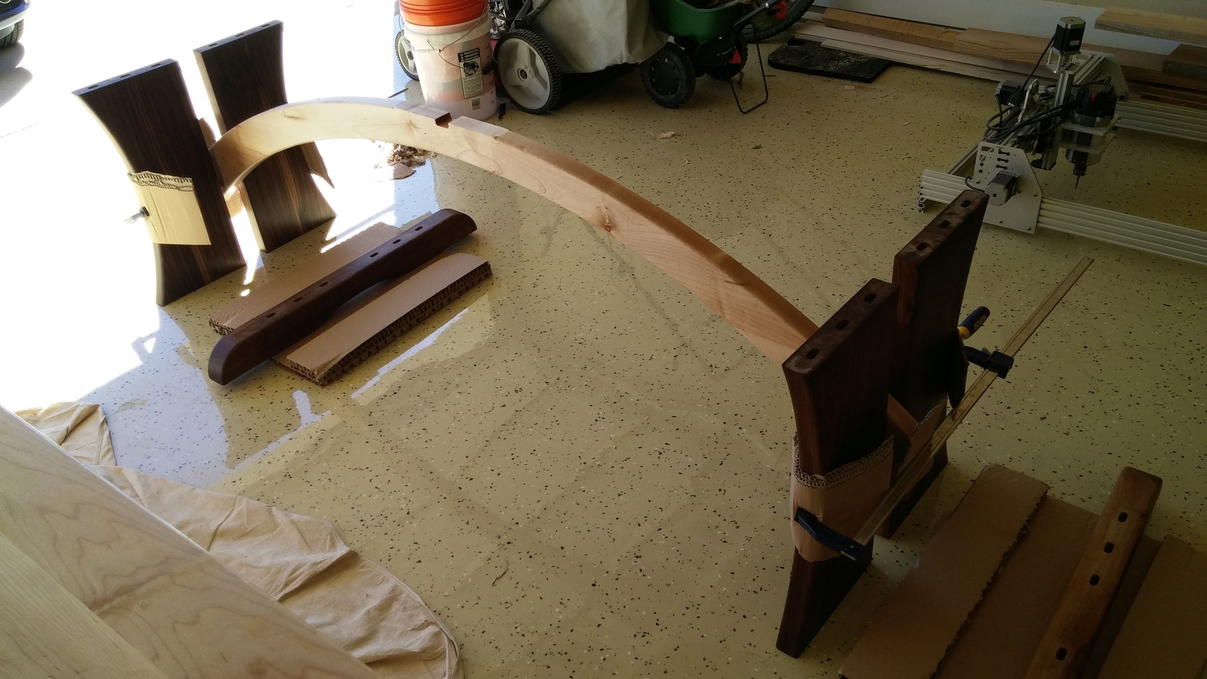 Trestle Table With Floating Arched Stretcher : 22 Steps (with Pictures ...