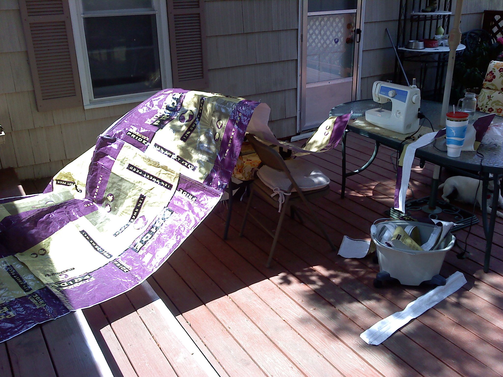 DIY Tarp Cover Made From Feed Sacks : 4 Steps (with Pictures ...