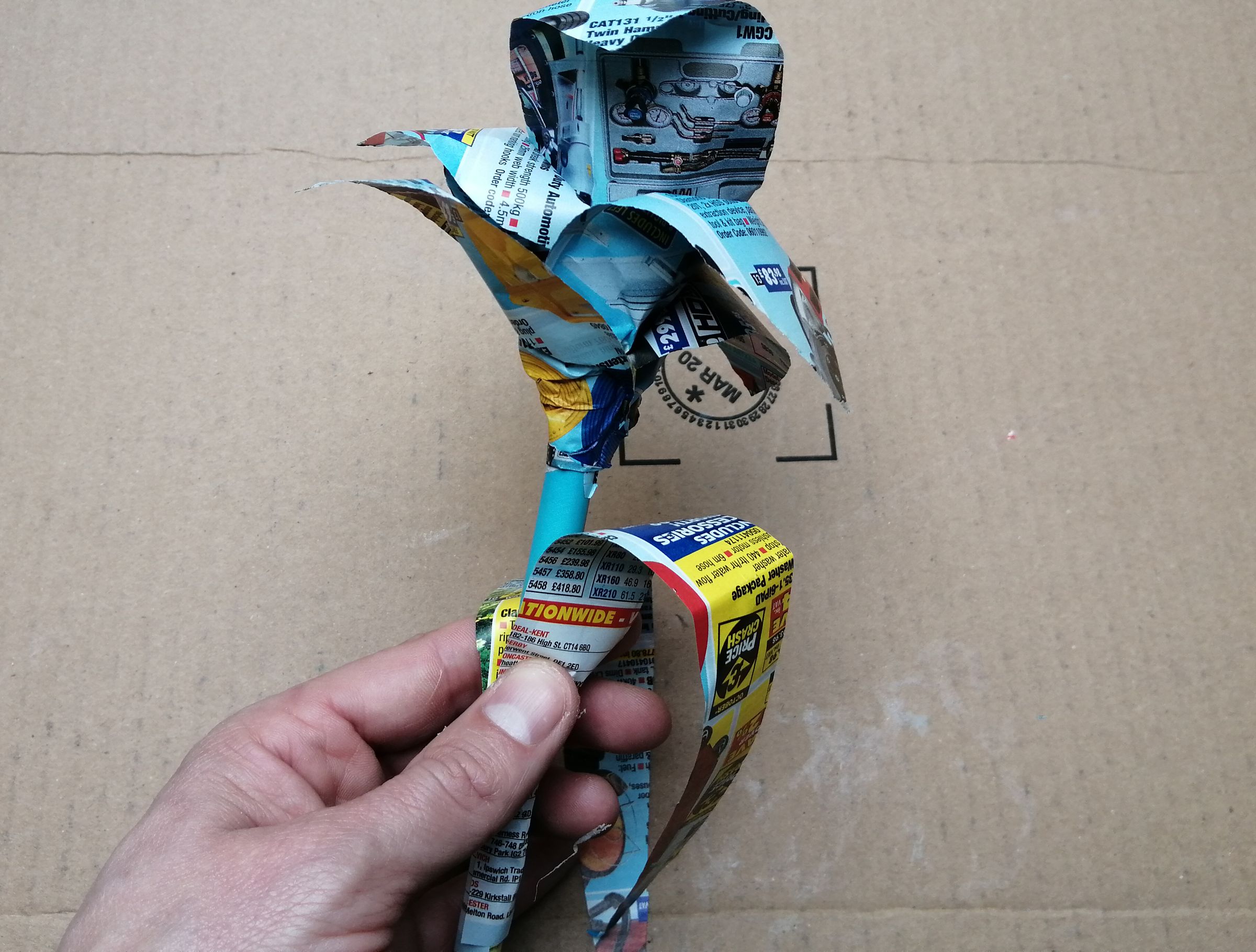 Junk Mail Flower : 5 Steps (with Pictures) - Instructables