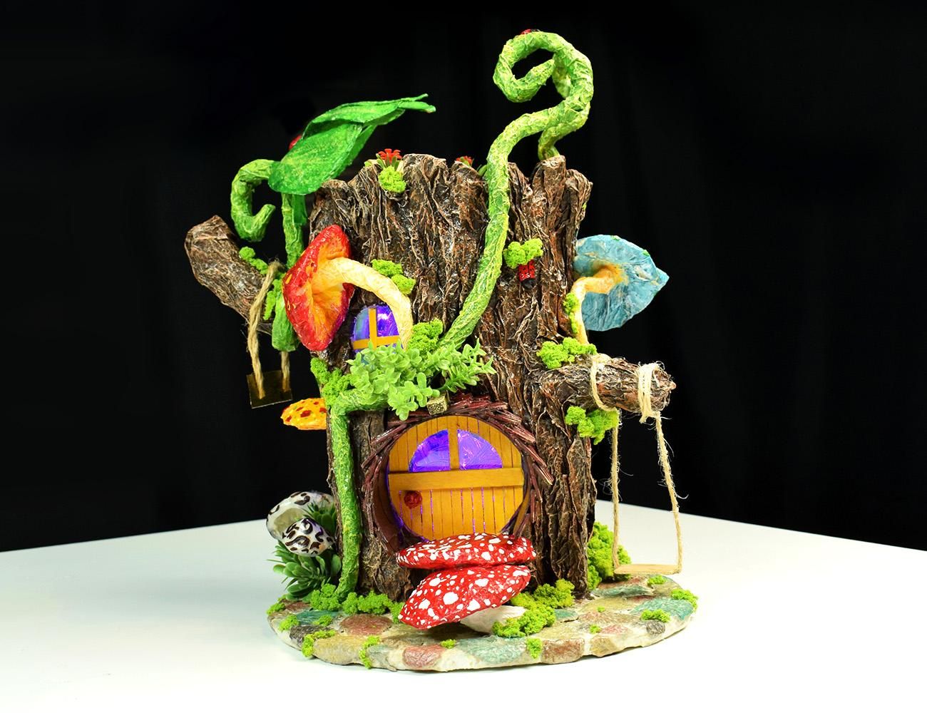 Paper Mache Fairy Garden Tree House : 15 Steps (with Pictures ...
