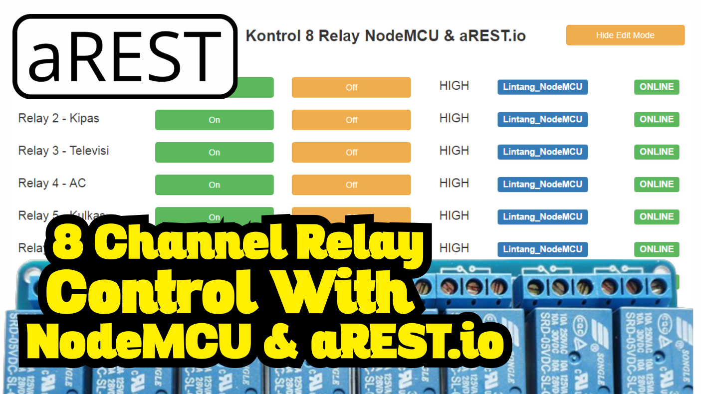 8 Channel Relay Control With NodeMCU & AREST.io - Instructables