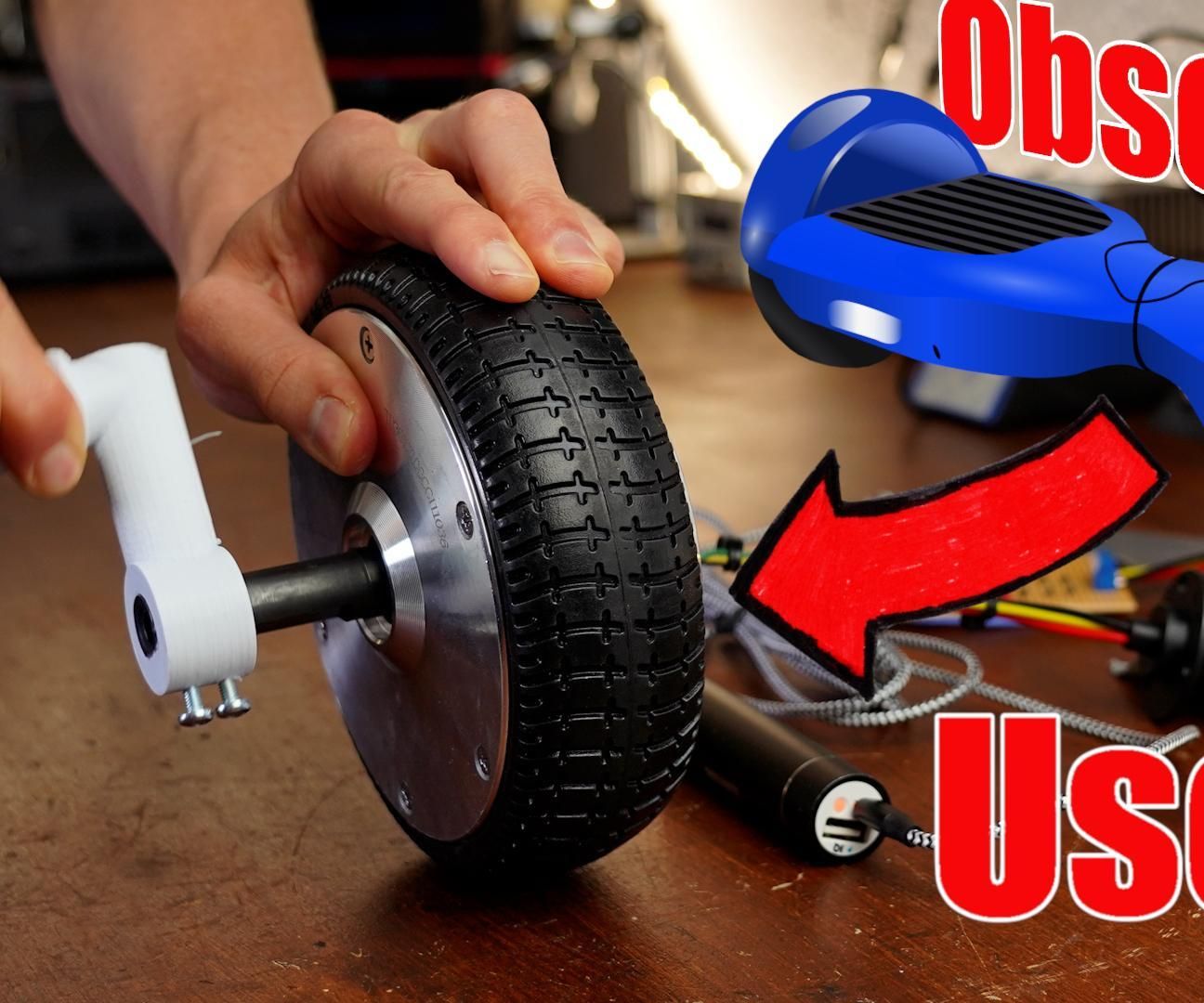 Hoverboard Motor Becomes a Hand-cranked Generator! : 5 Steps (with Pictures) - Instructables