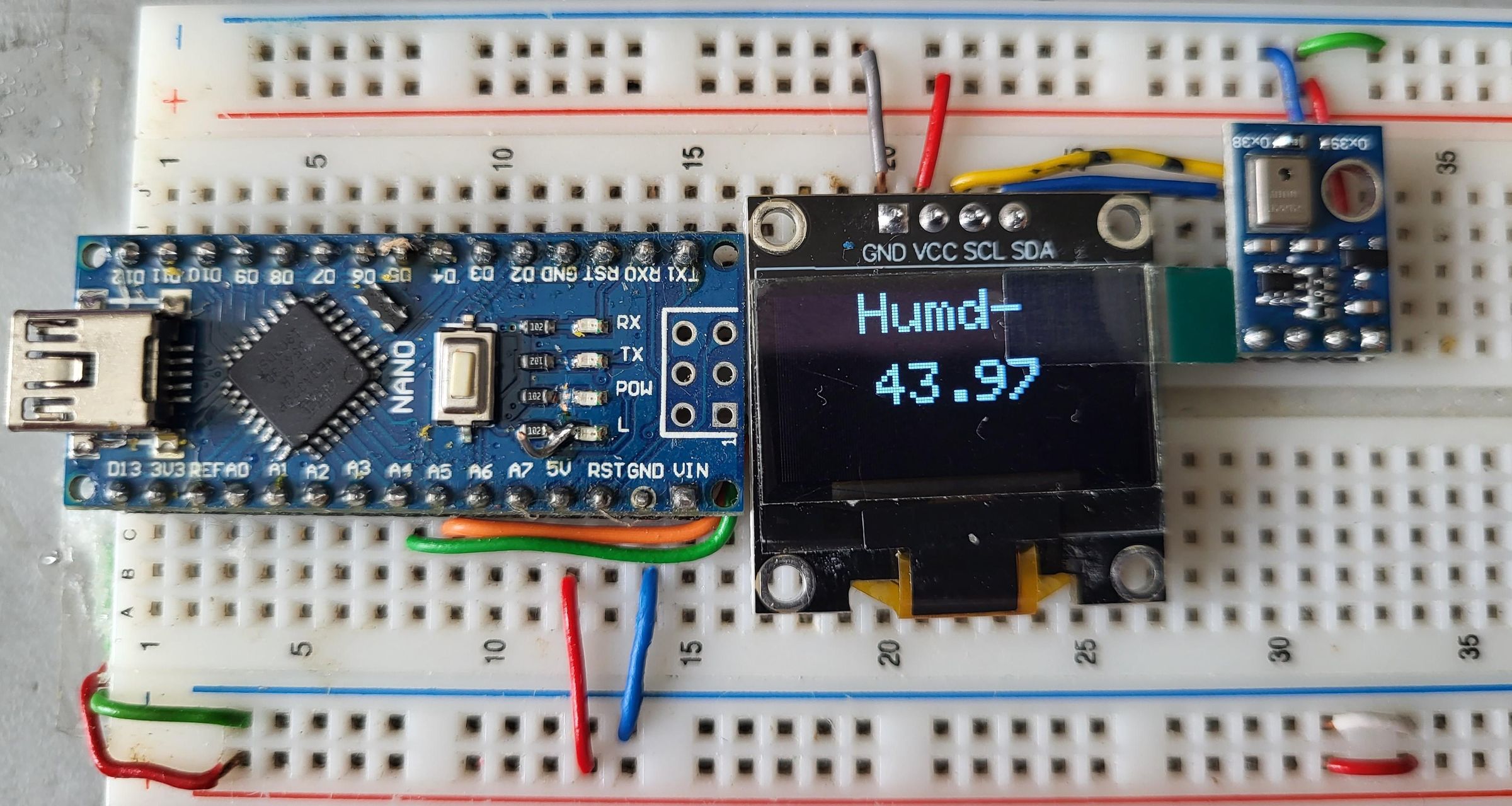 ROOM TEMP Meter With Arduino Nano and AHT10 : 7 Steps (with Pictures ...