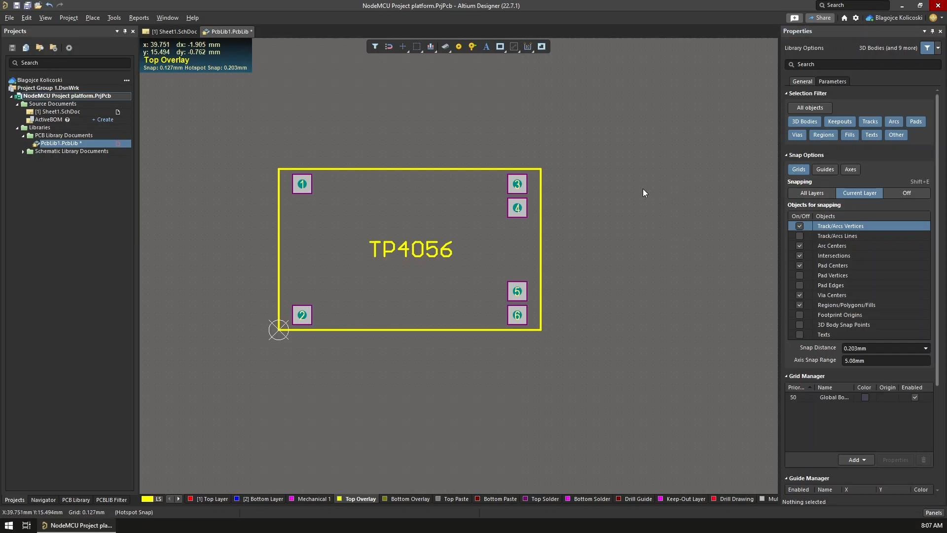 Custom Footprint for TP4056 Module in Altium Designer : 3 Steps ...