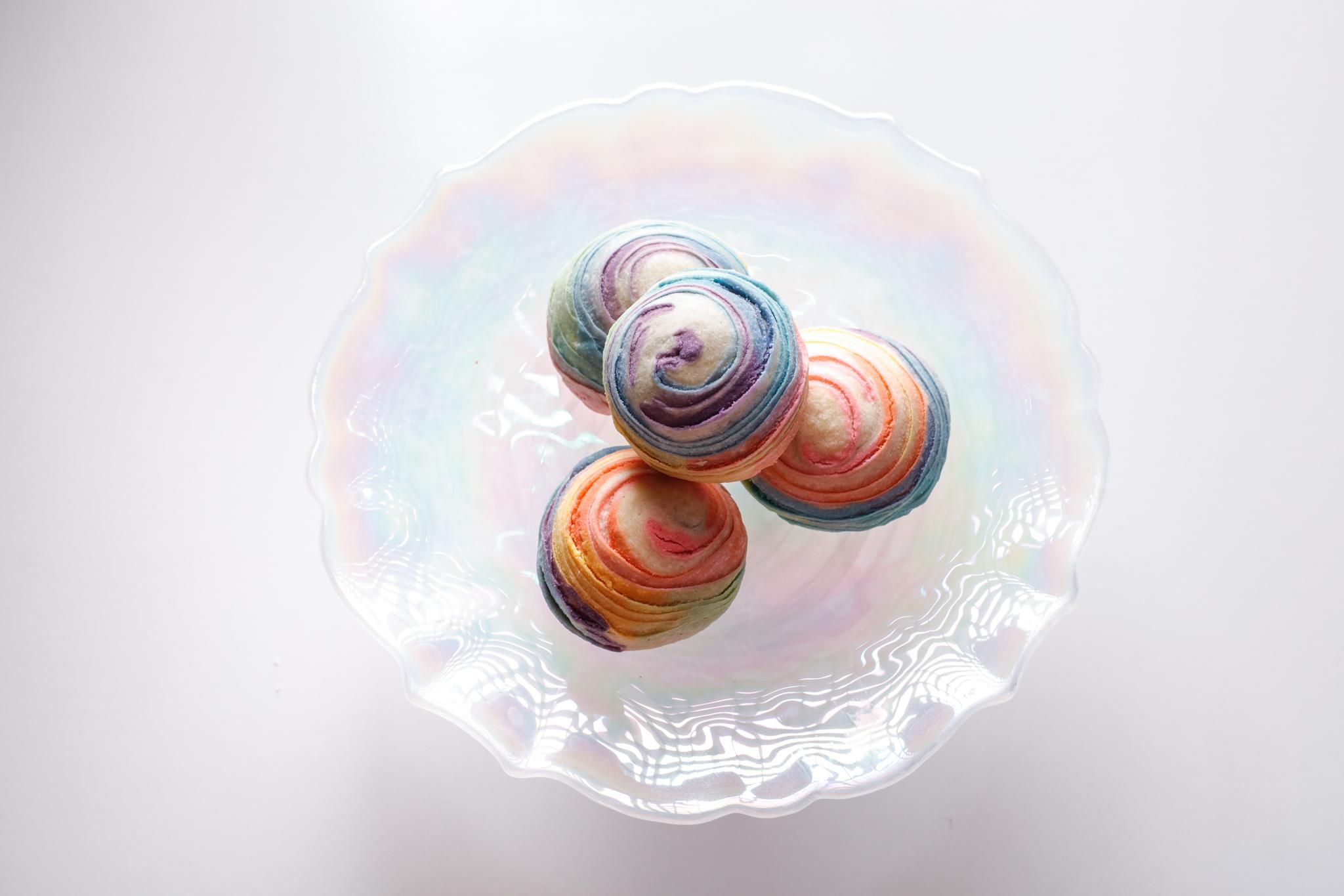 Rainbow Puff Balls With Coconut Filling : 12 Steps (with Pictures ...