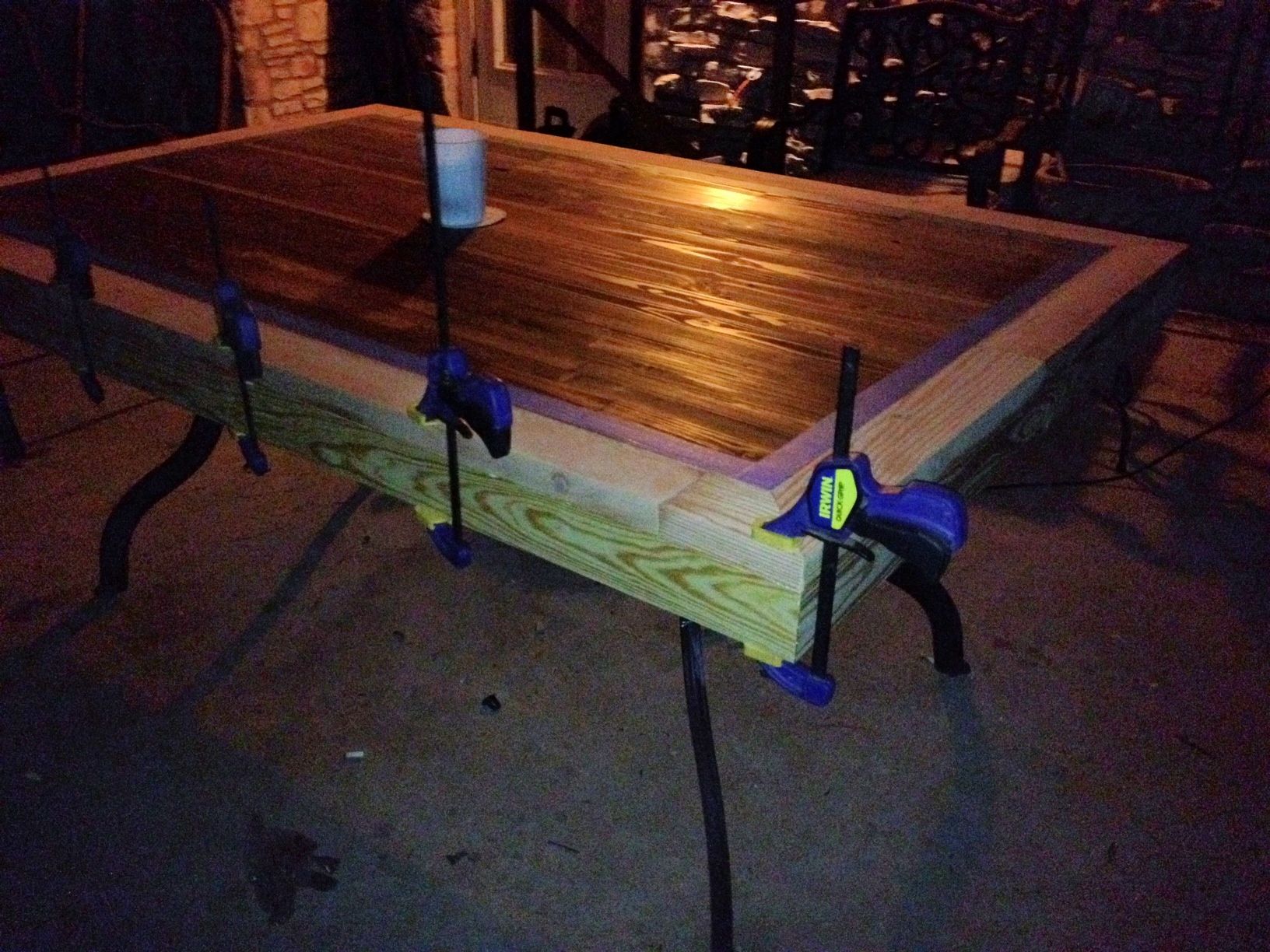 Patio Tabletop Made From Reclaimed Deck Wood : 4 Steps (with Pictures ...