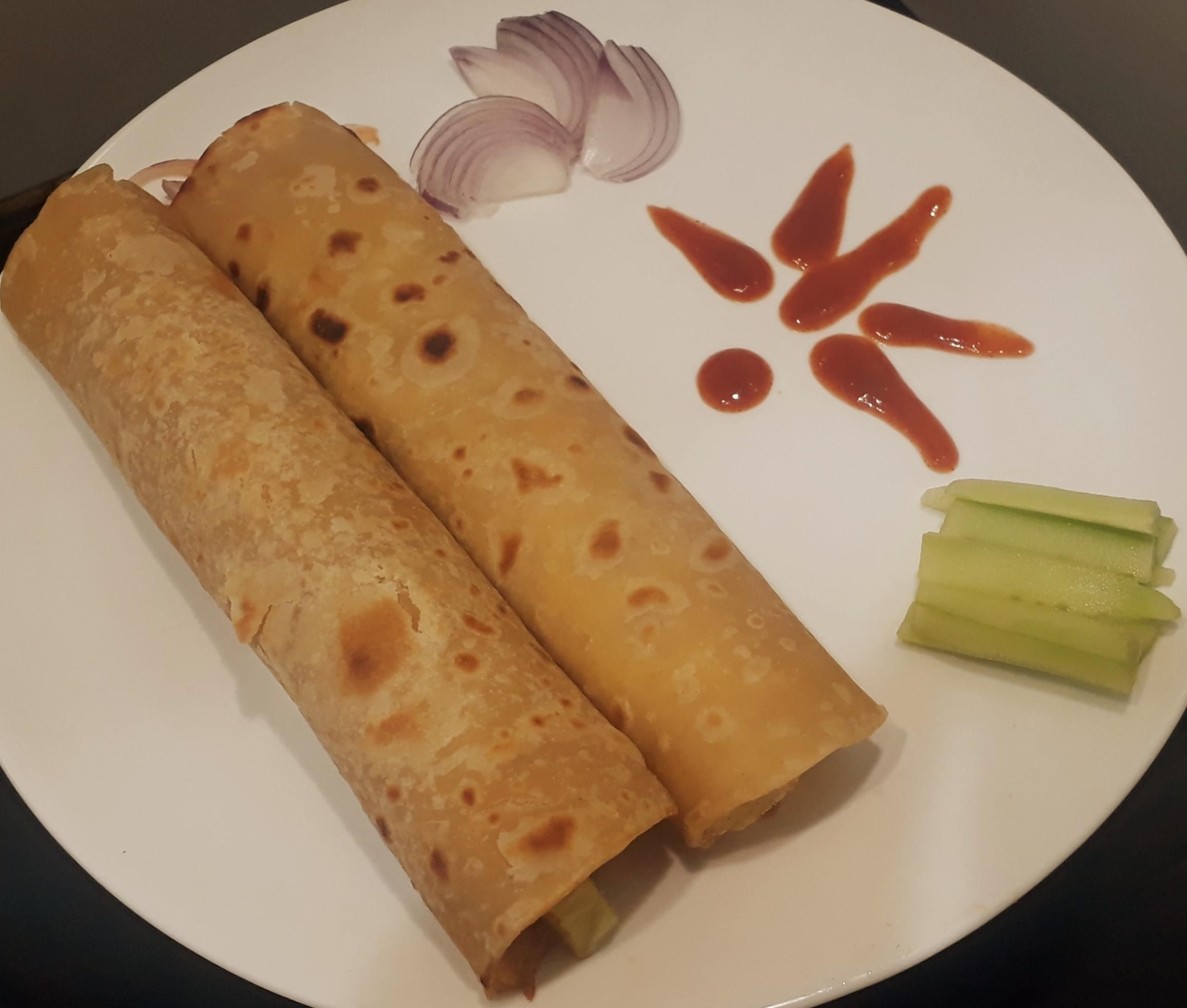 Easy Flatbread Egg Roll - Kolkata Style : 5 Steps (with Pictures ...