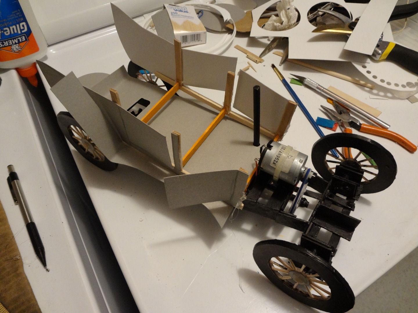 Classic Convertible Cardboard Electric Car. : 16 Steps (with Pictures ...