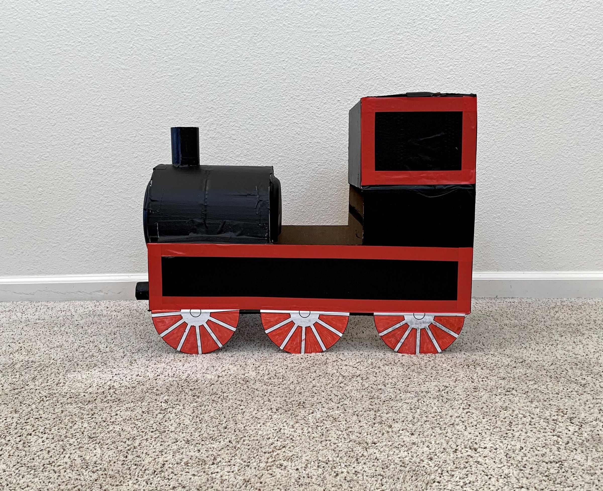 DIY Cardboard Train Engine Halloween Costume : 7 Steps (with Pictures ...