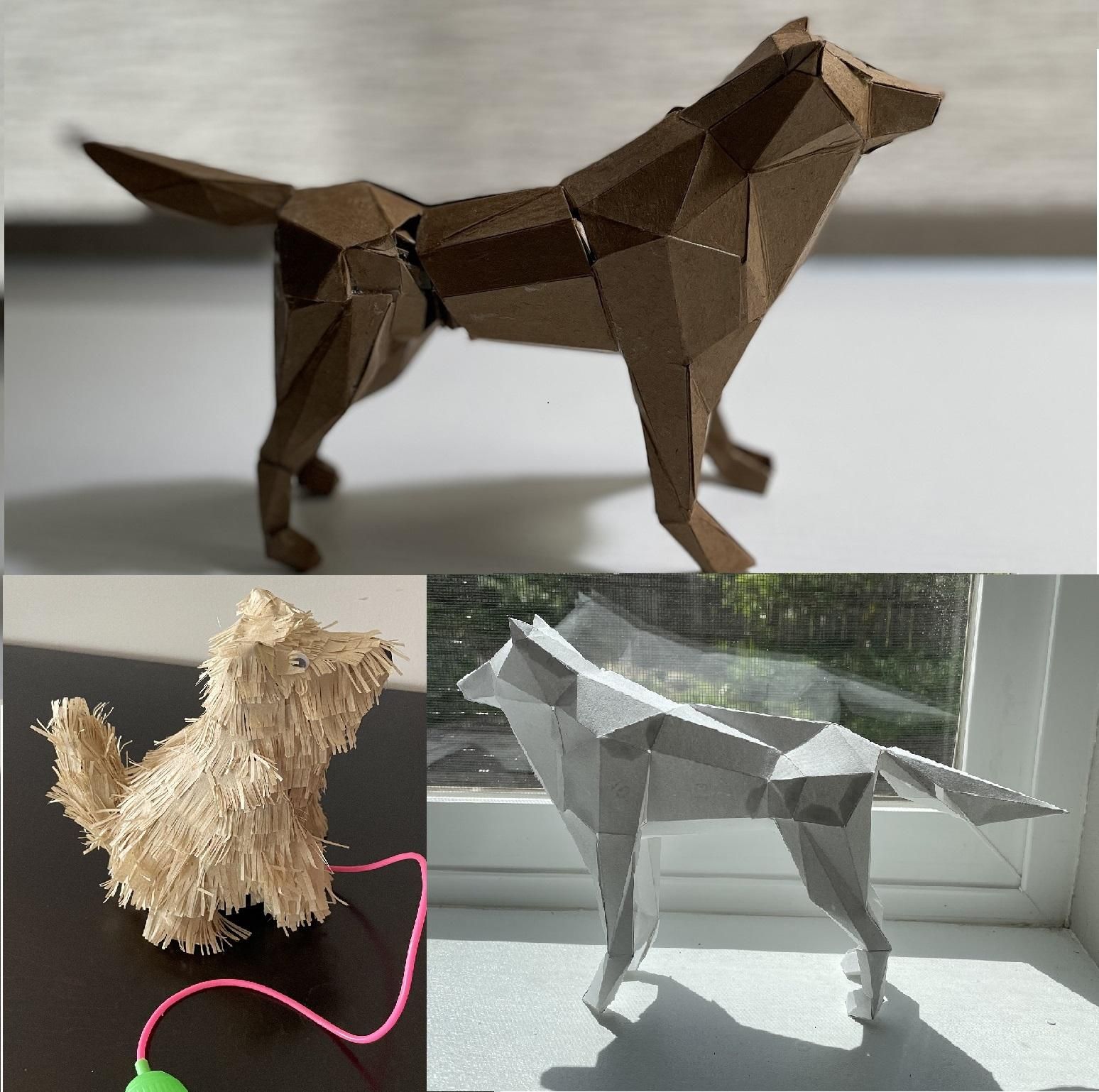Air-Powered Moving Cardboard Models: "Walking Dog" and "Barking Dog ...