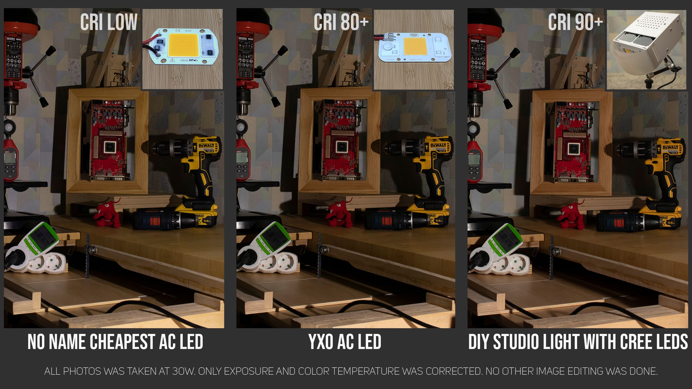 DIY FLOODLIGHT W/AC LEDs (+EFFICIENCY VS DC LEDs) : 21 Steps (with ...