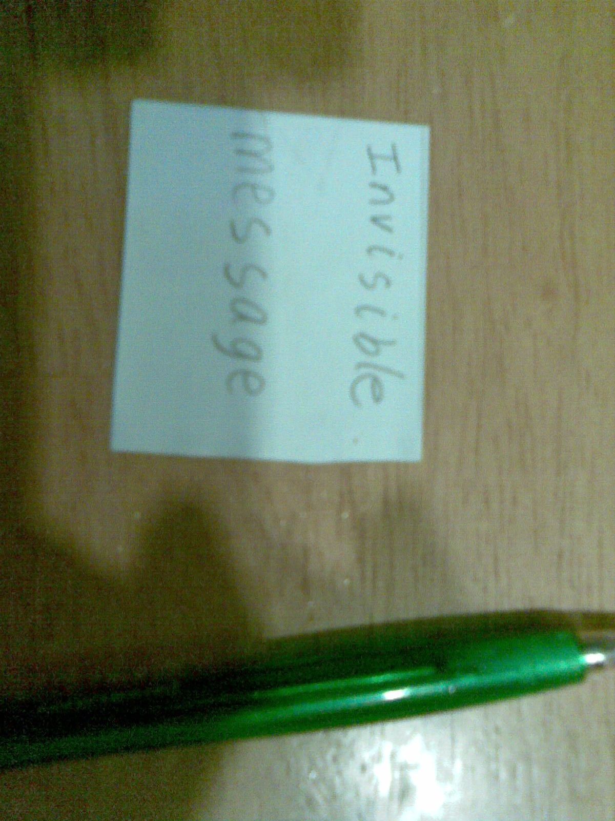 Invisible Message : 5 Steps - Instructables