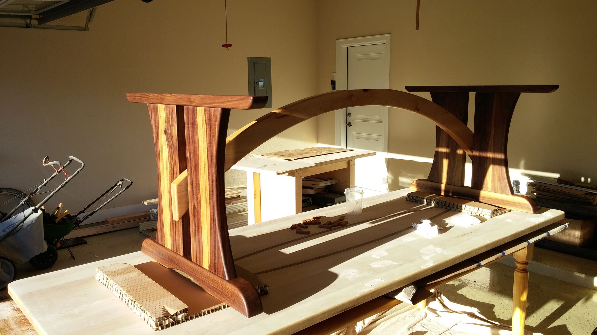 Trestle Table With Floating Arched Stretcher : 22 Steps (with Pictures ...