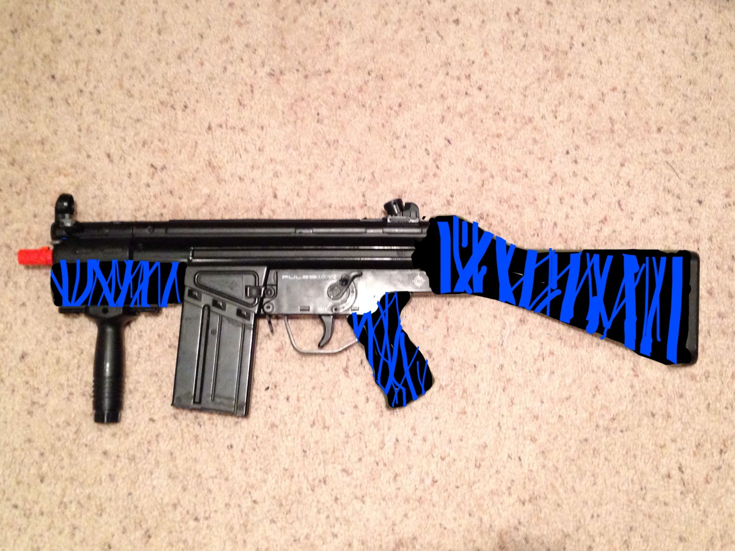 Blue Camo Guns