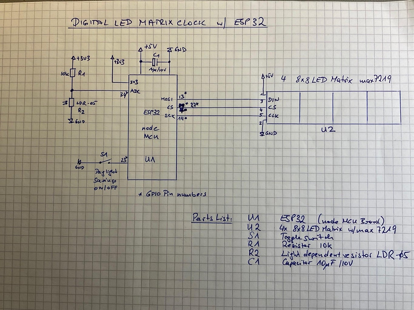 Simple LED Matrix Clock - Internet Time Synced - ESP32 Based : 3 Steps ... Simple LED Matrix Clock - Internet Time Synced - ESP32 Based : 3 Steps ...