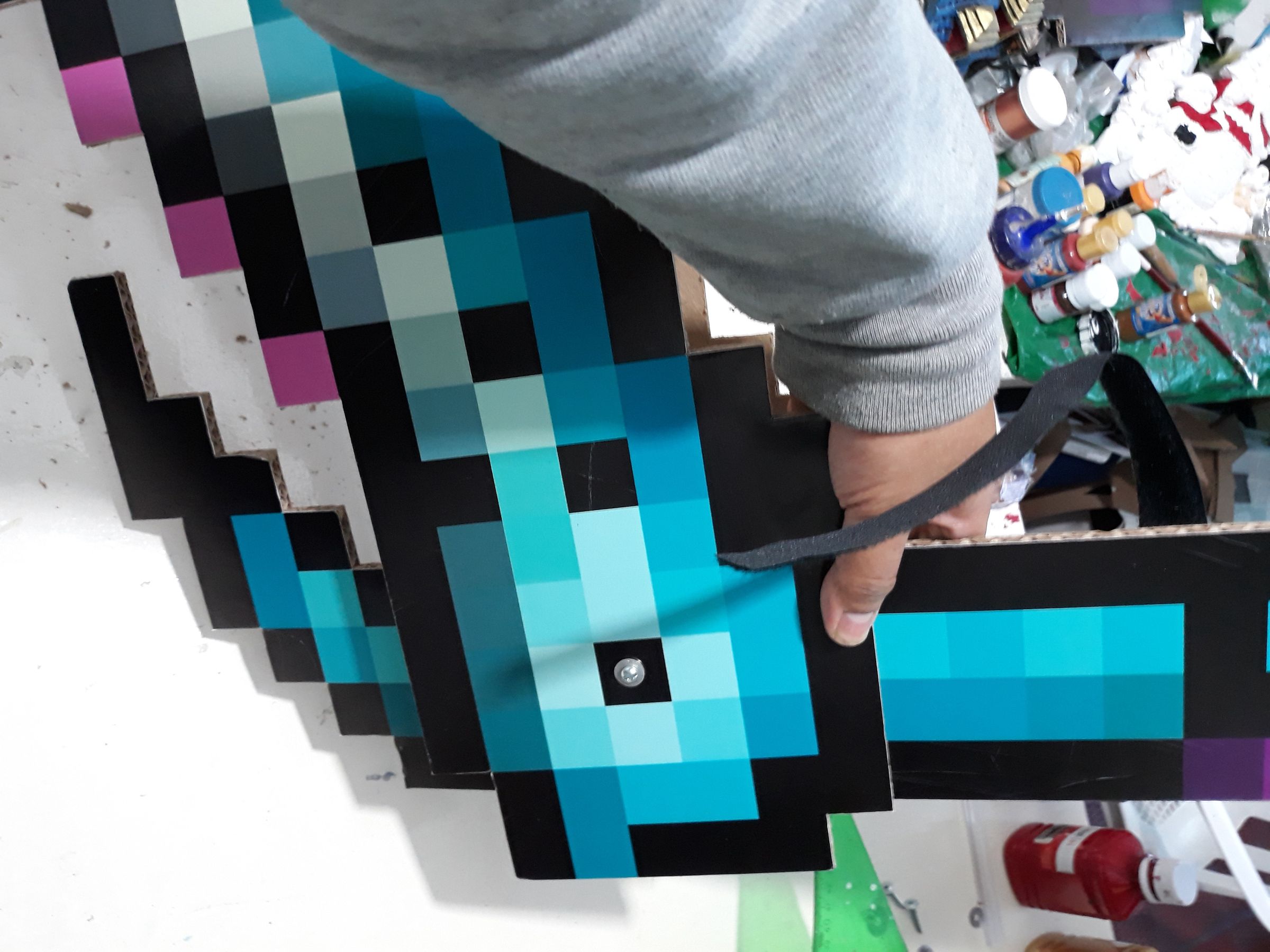 How to Make a 8-BIT SHARK BEAST Cardboard Costume : 15 Steps ...