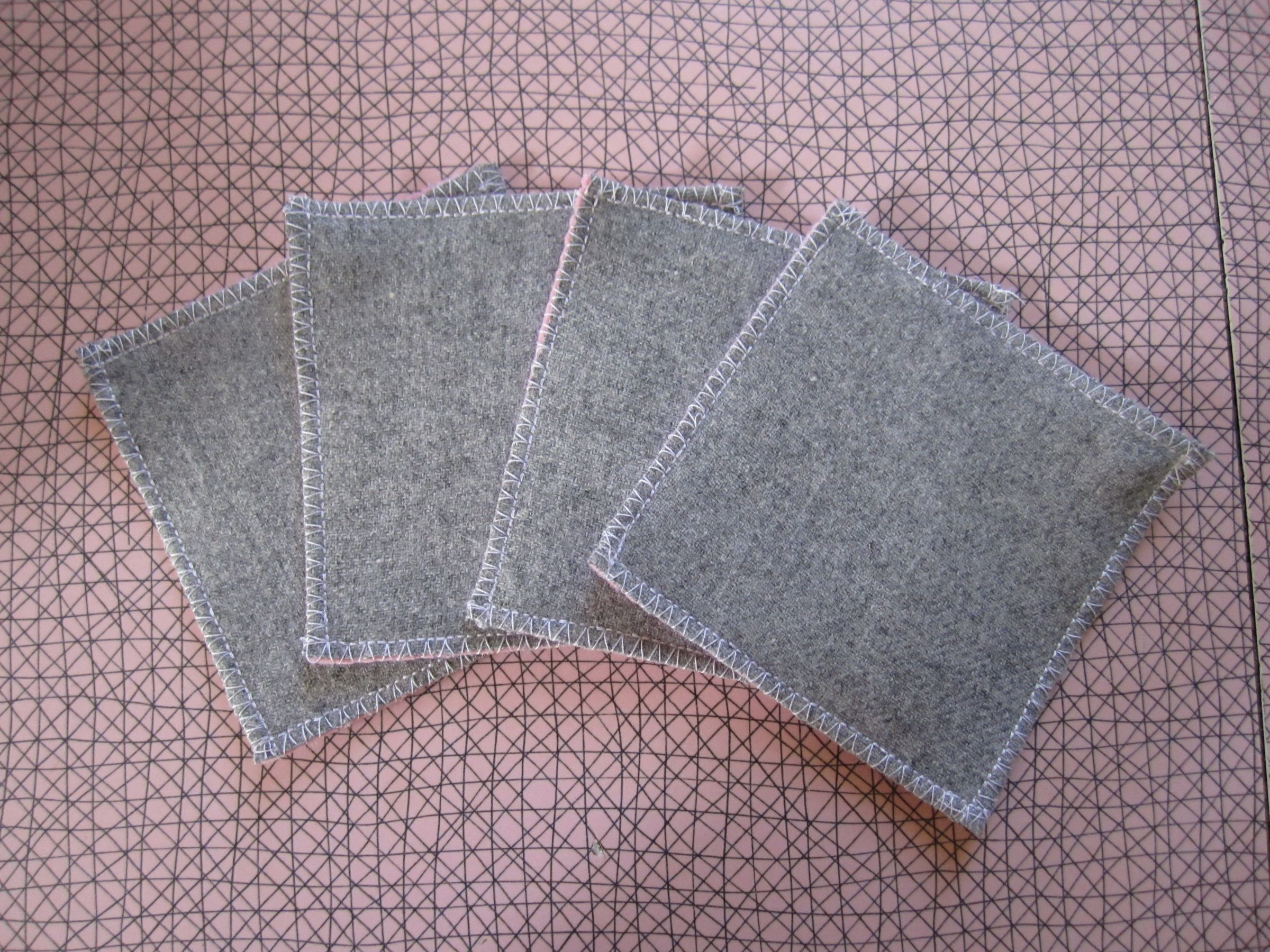 Sew Felt and Cotton Quilt Square Coasters! : 4 Steps - Instructables