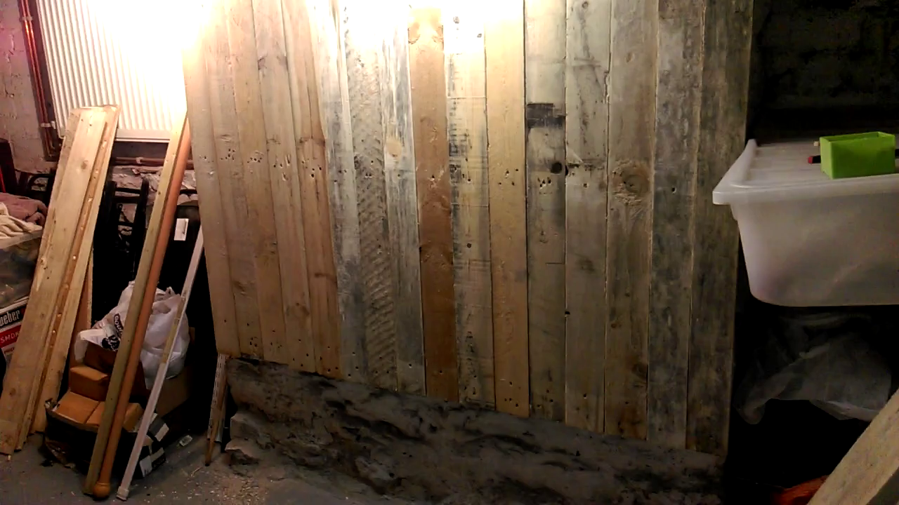 Pallet Wood Workshop Panneling With Fold Down Desk : 8 Steps ...