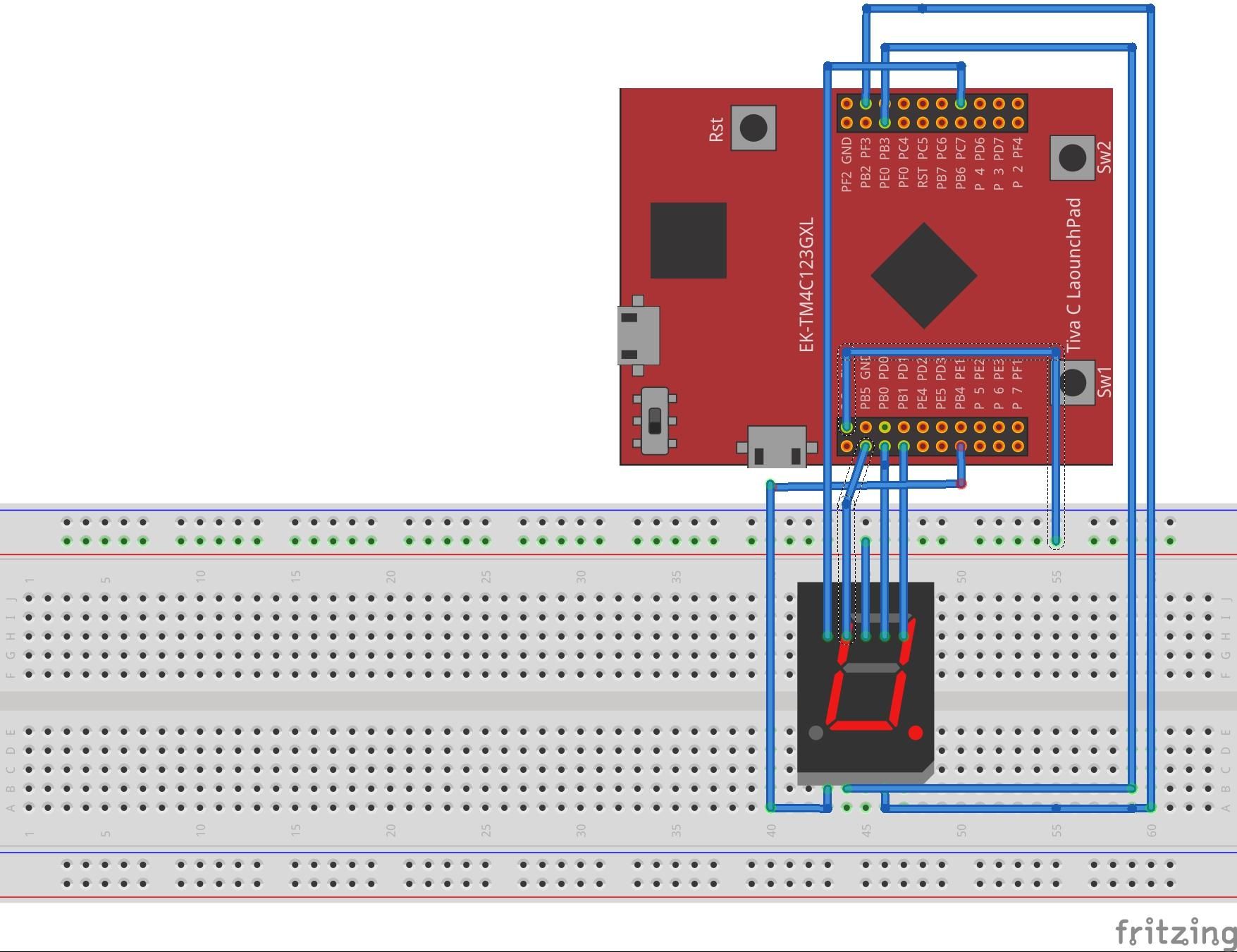 Tiva C Projects: Seven Segment Display With Tiva C Launchpad : 5 Steps ...