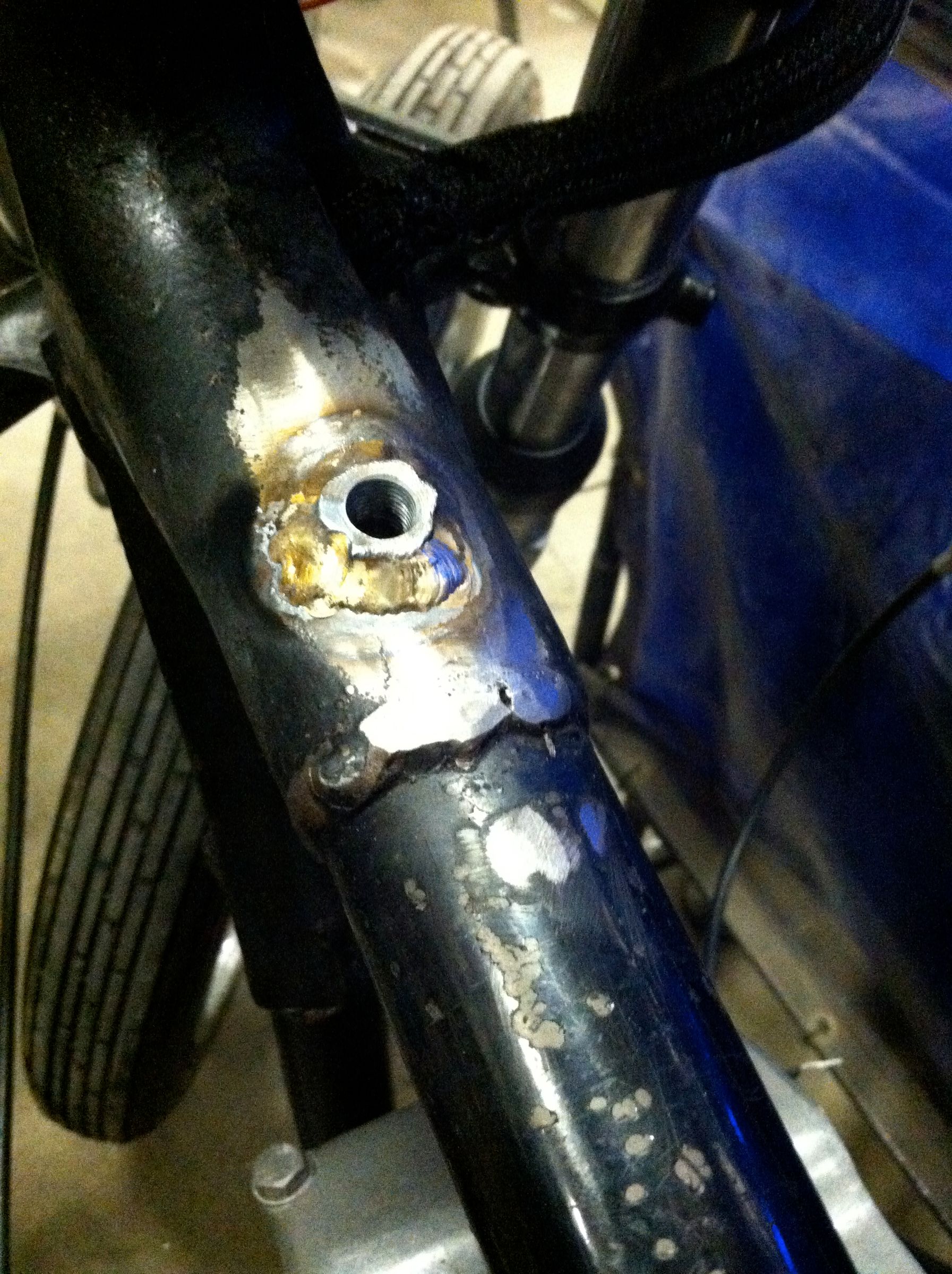 TIG Welding Mild Steel Bungs Into the Backbone of Your Early Model ...