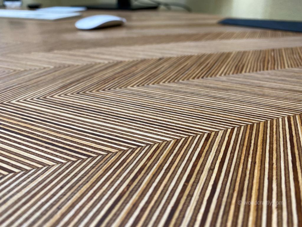 Chevron wood desk store
