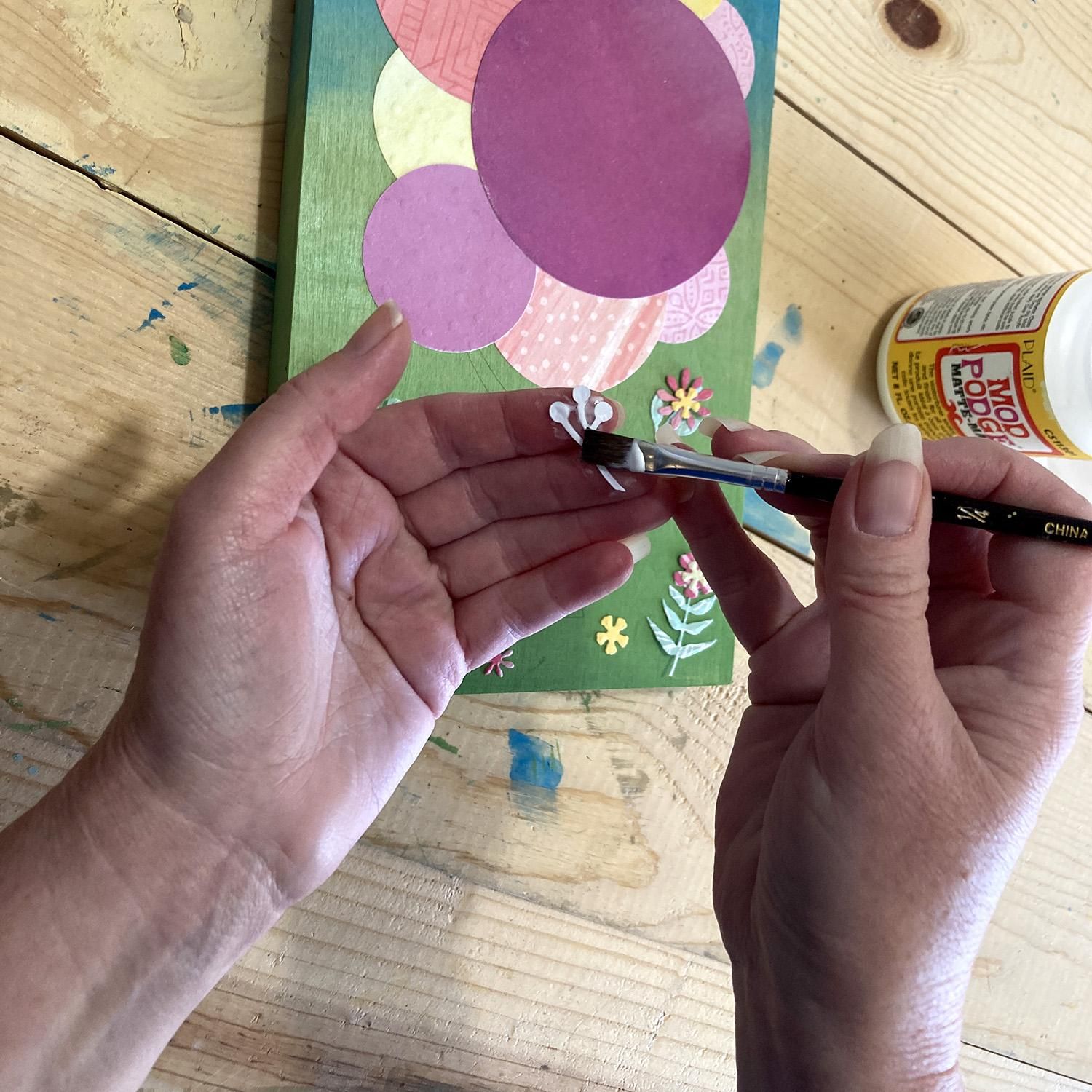 Mixed Media Summer Circle Tree Art : 15 Steps (with Pictures ...