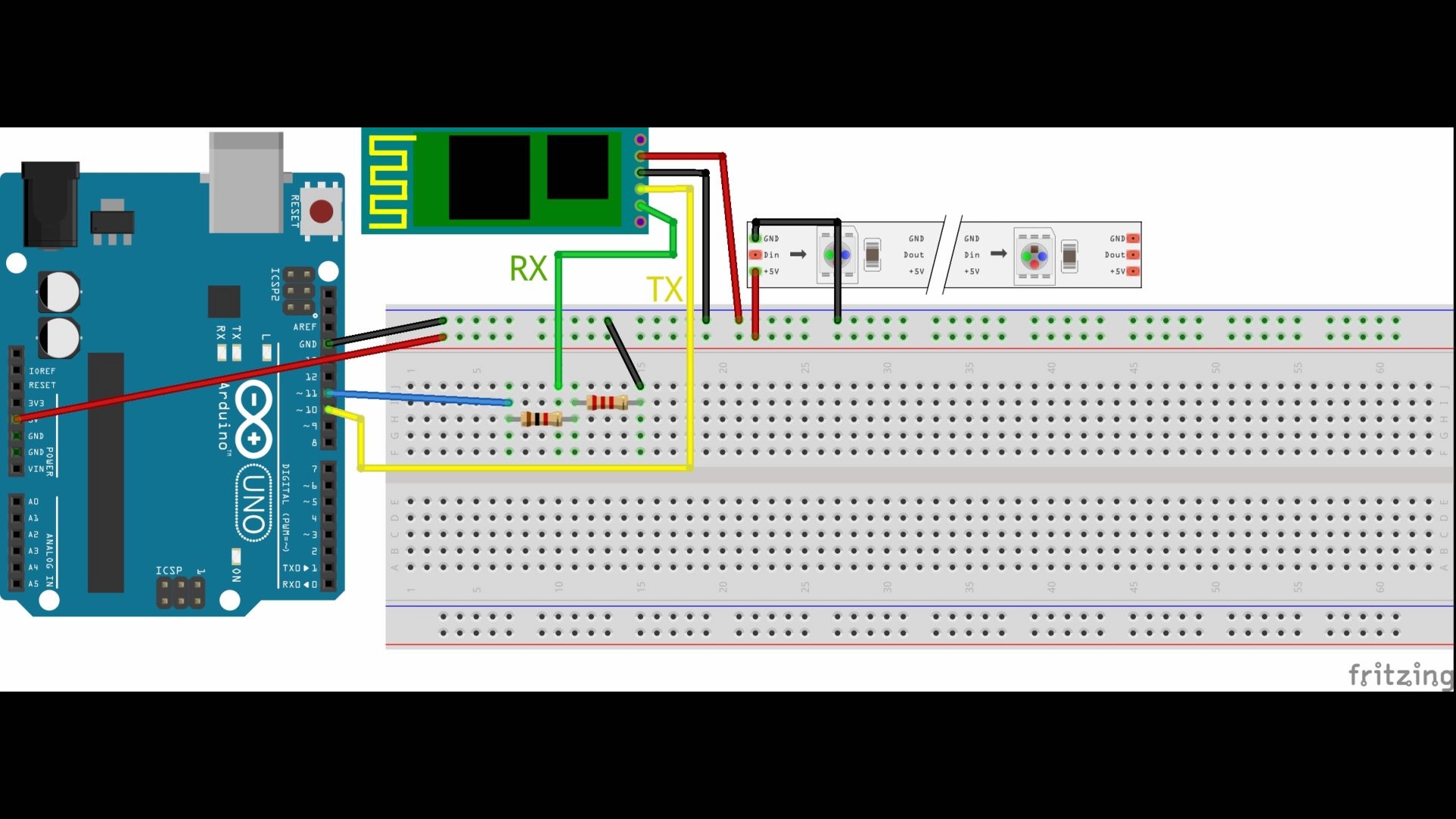 Neopixel Ws 2812 LED Strip With Arduino Controlled by Bluetooth From ...