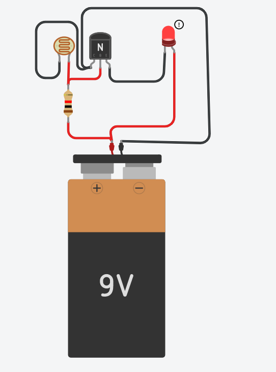 Automatic Night Light Circuit on TINKERCAD : 5 Steps - Instructables
