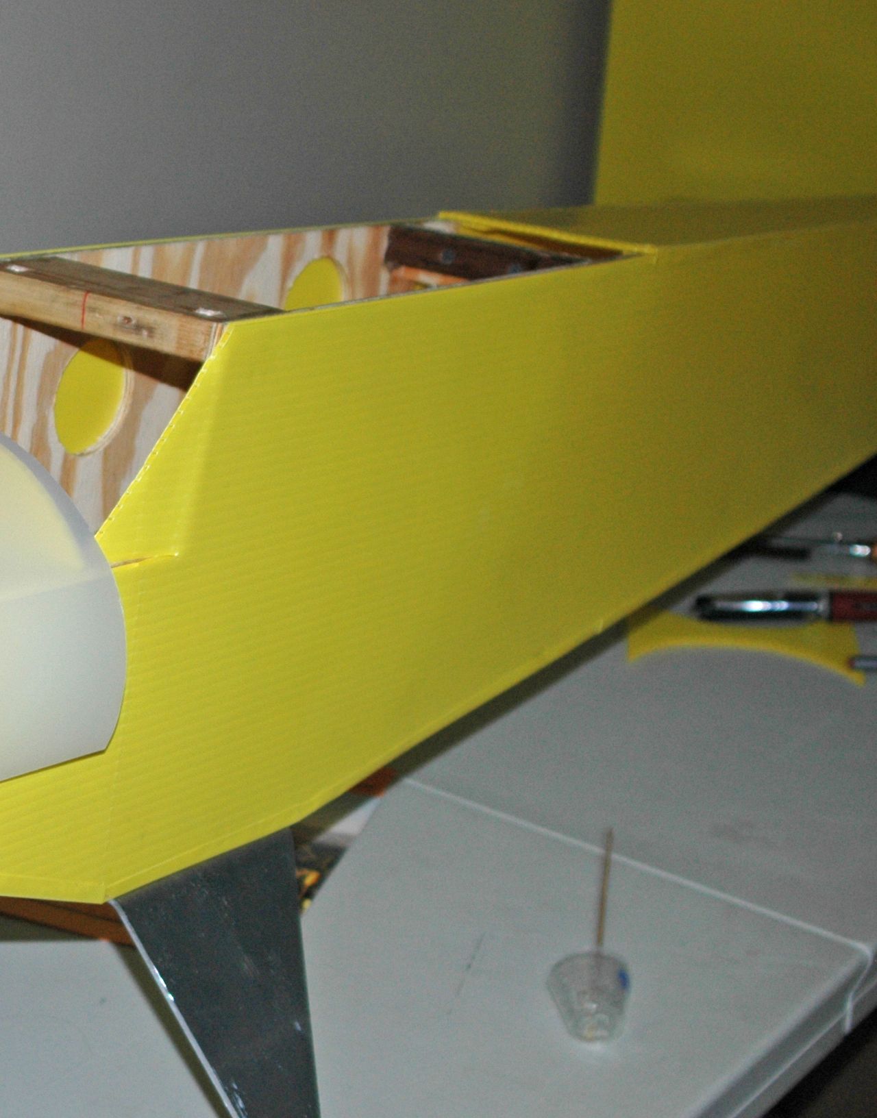 8 Ft Wingspan Coroplast RC Piper Cub Flown by 25cc Weed Trimmer : 27 ...