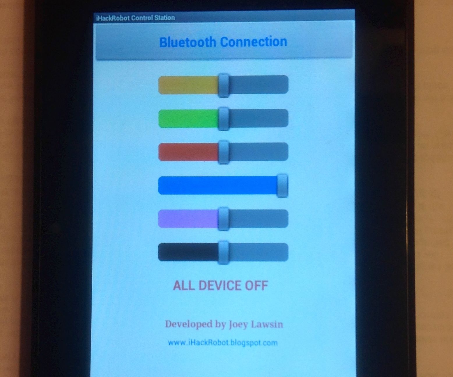 IHackRobot Control Station App for Arduino and Android - Instructables