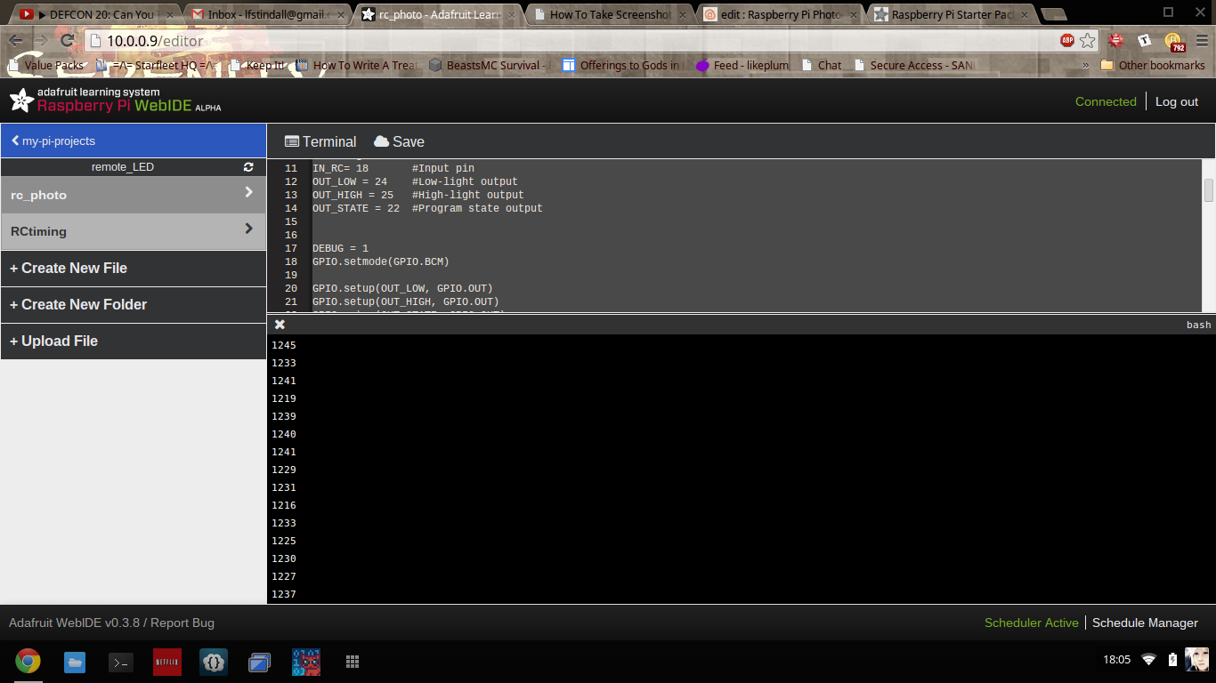 Raspberry Pi Photocell Log and Alert System : 5 Steps - Instructables