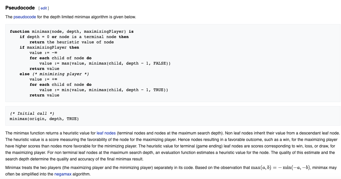 Board Game Artificial Intelligence: the Minimax Algorithm : 8 Steps ...