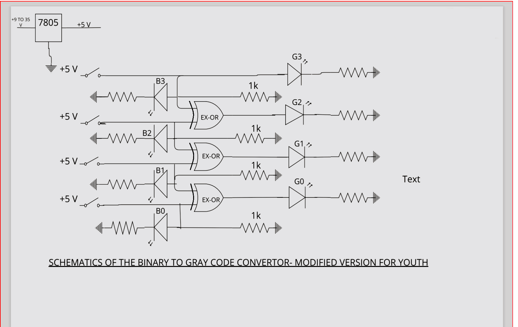 The Binary to Grey Code Convertor - Modified Version for Youth : 5 ...
