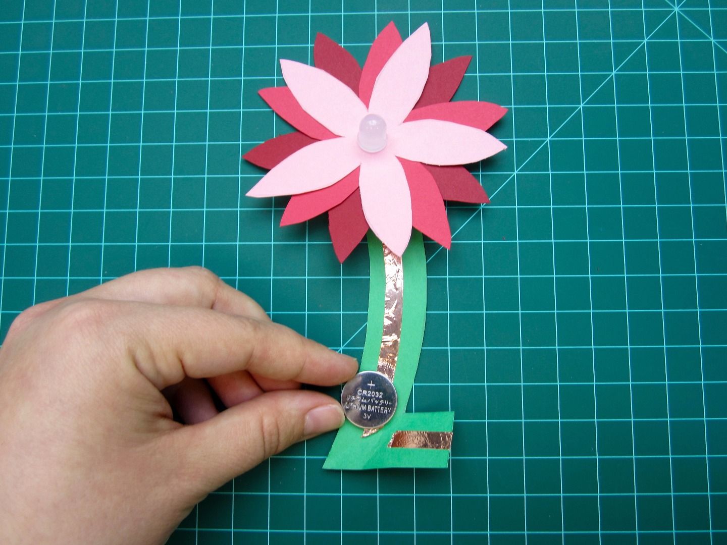 Paper Flower With LED and Conductive Tape : 5 Steps (with Pictures ...