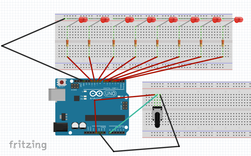 8-LED Larson Scanner With Arduino - Instructables
