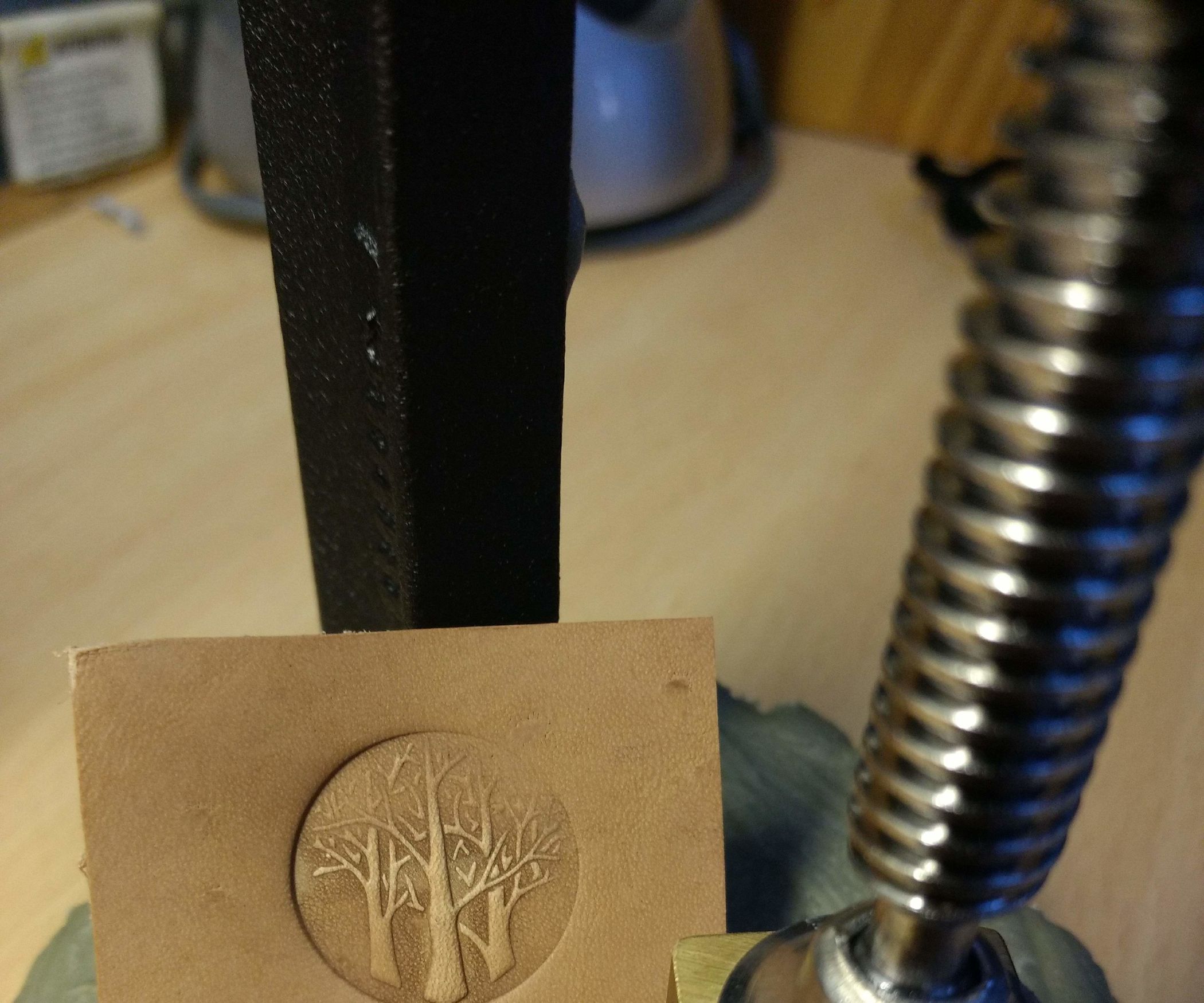 Freestanding Leather Stamp Press (20mins & NO TOOLS) : 7 Steps ...