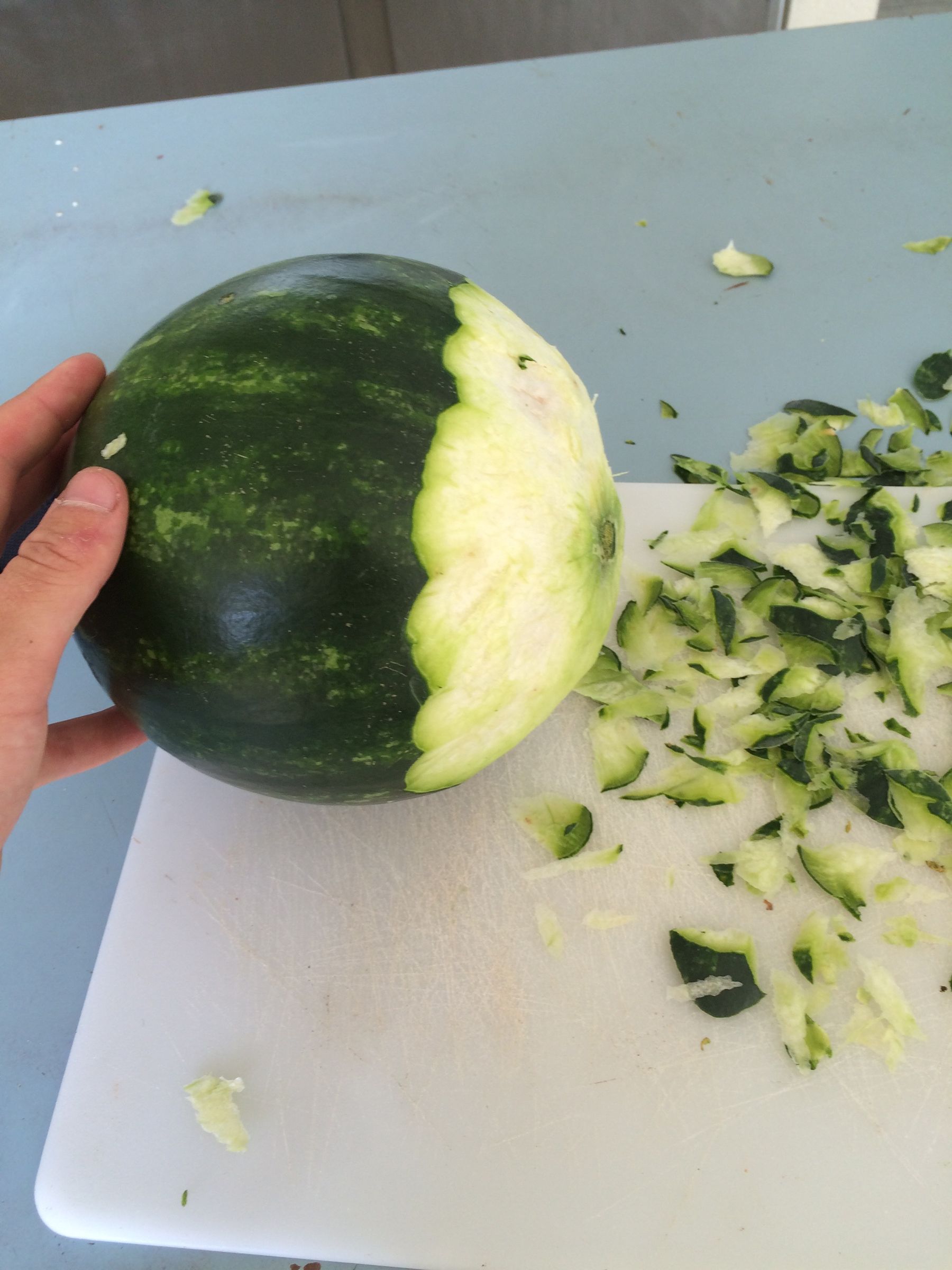 How to Peel a Watermelon (Machete Method) : 4 Steps (with Pictures ...
