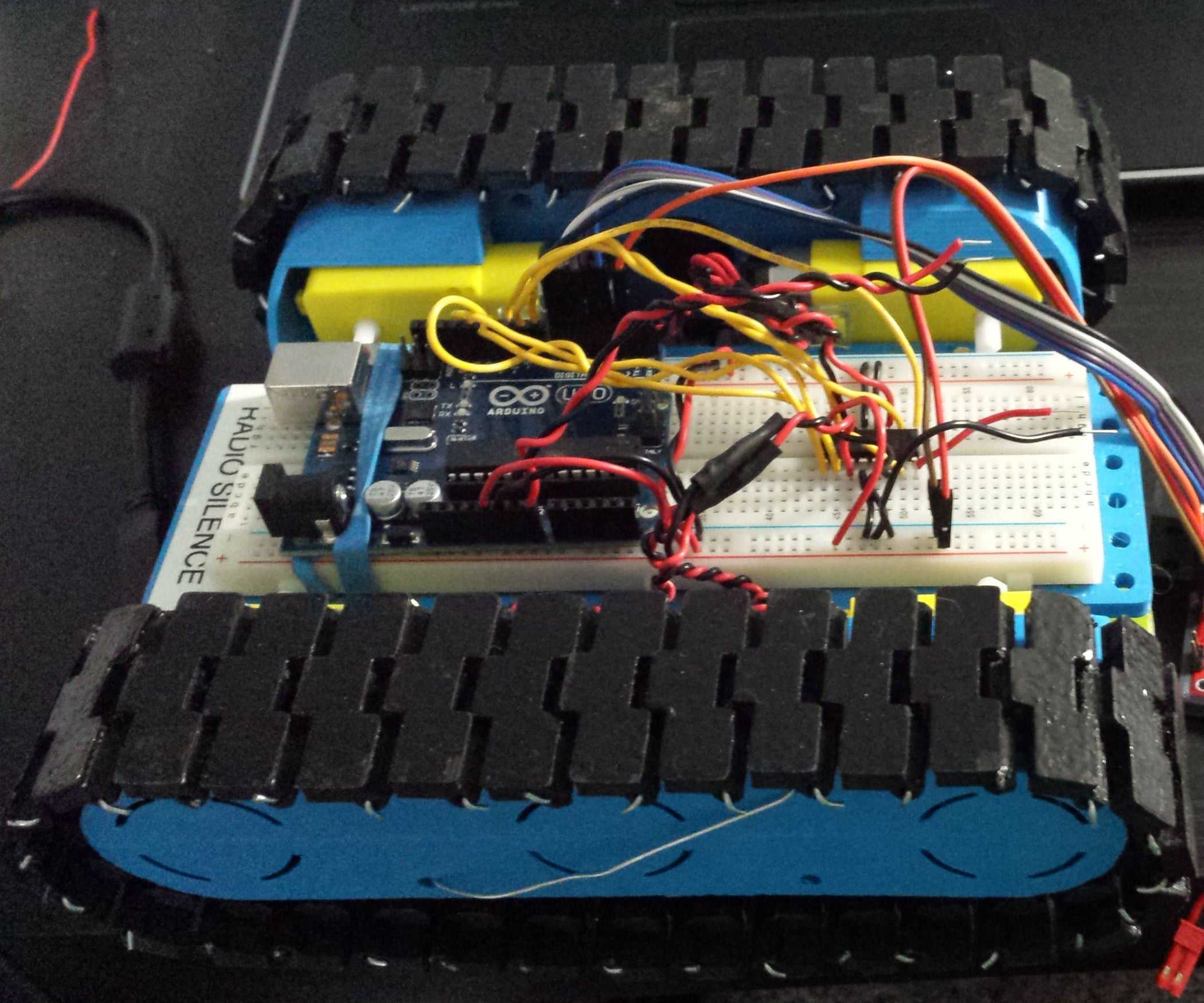 Arduino Line Follower Robot With Pololu Qtr 8rc And L293d Motor Driver 4 Steps Instructables 