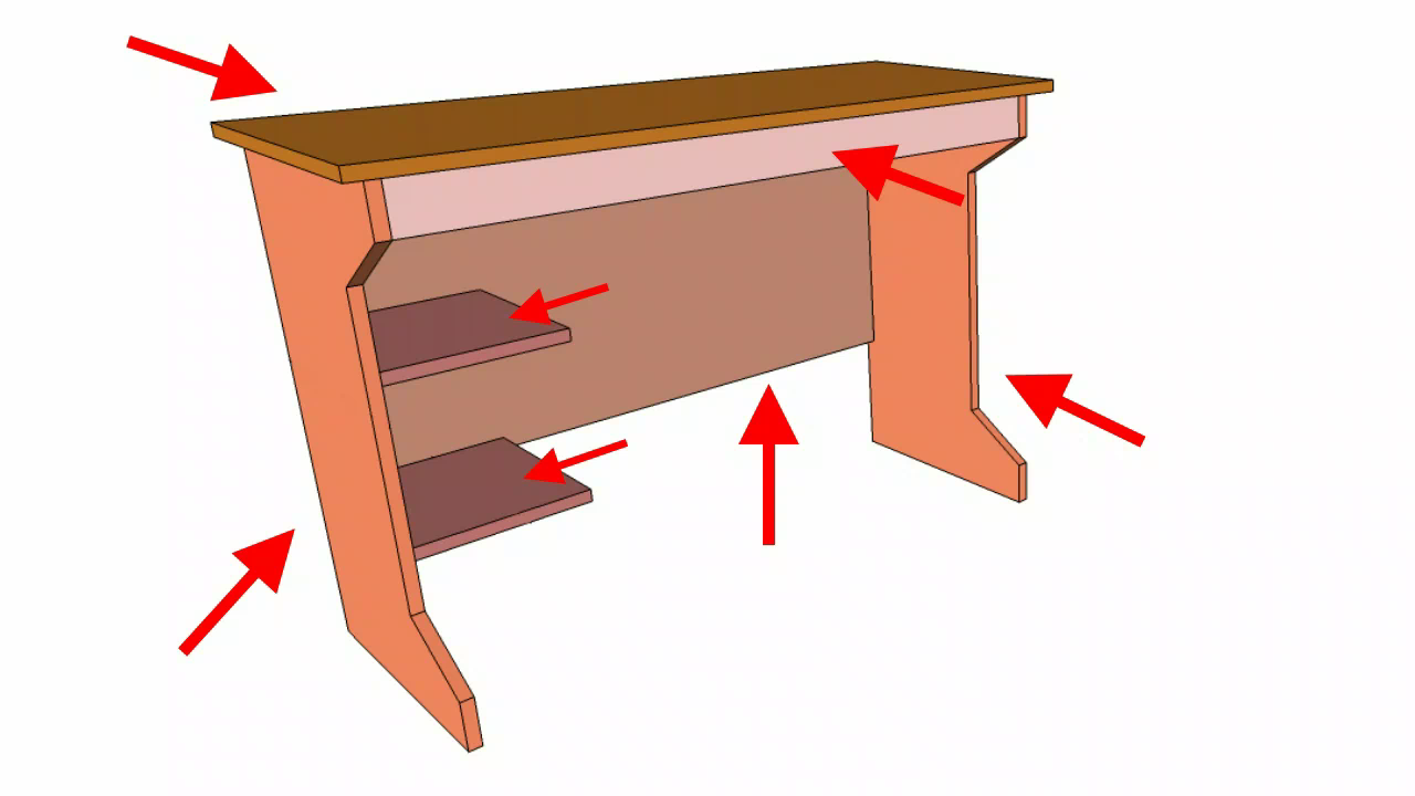 Simple Plywood Computer Desk : 8 Steps (with Pictures) - Instructables