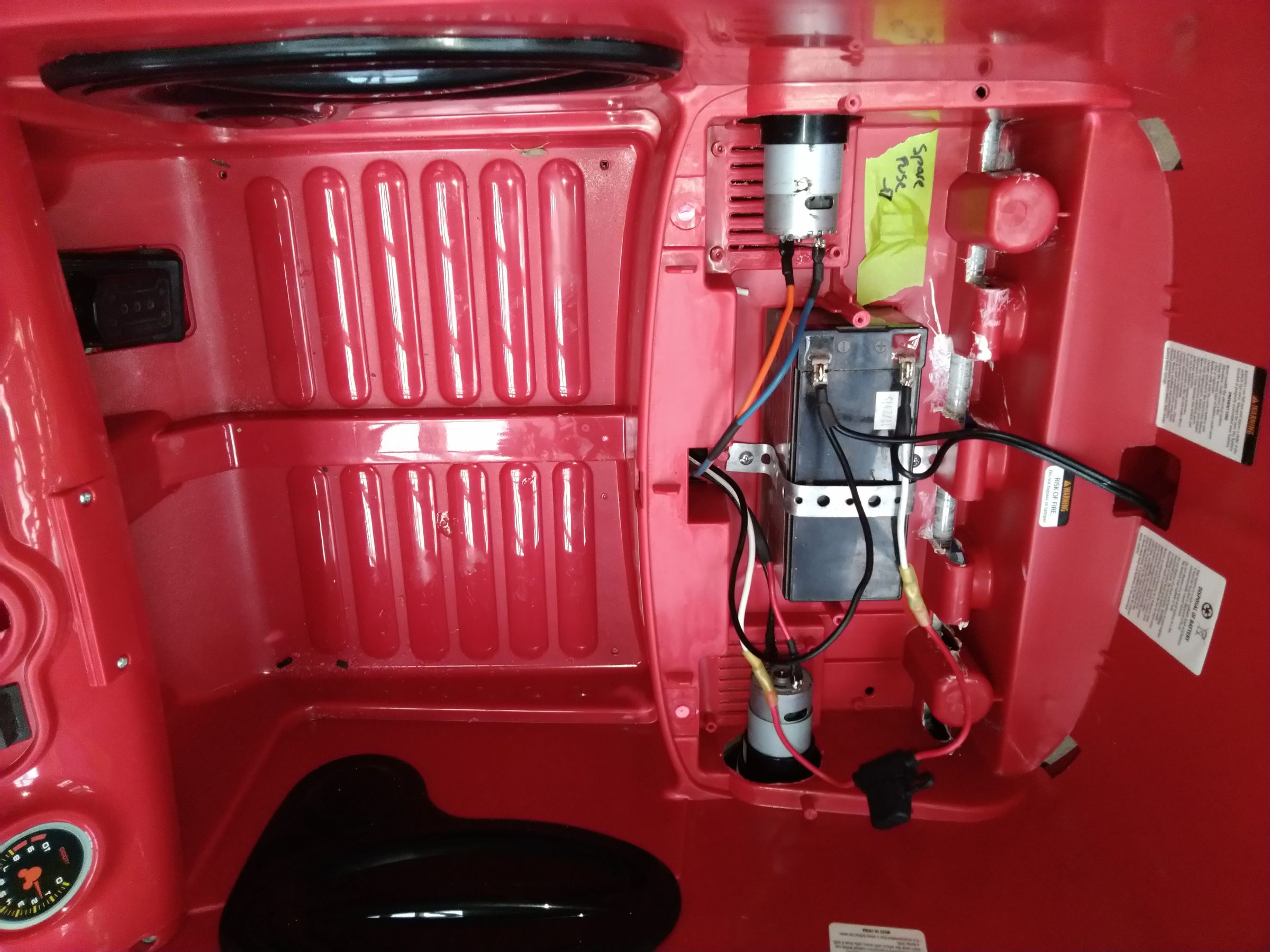 Converting 6v Power Wheels to 12v With Dual Gearboxes : 5 Steps ...