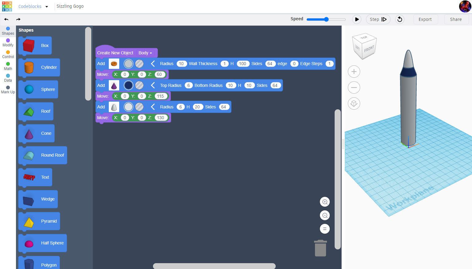 Rocket in Tinkercad : 6 Steps - Instructables