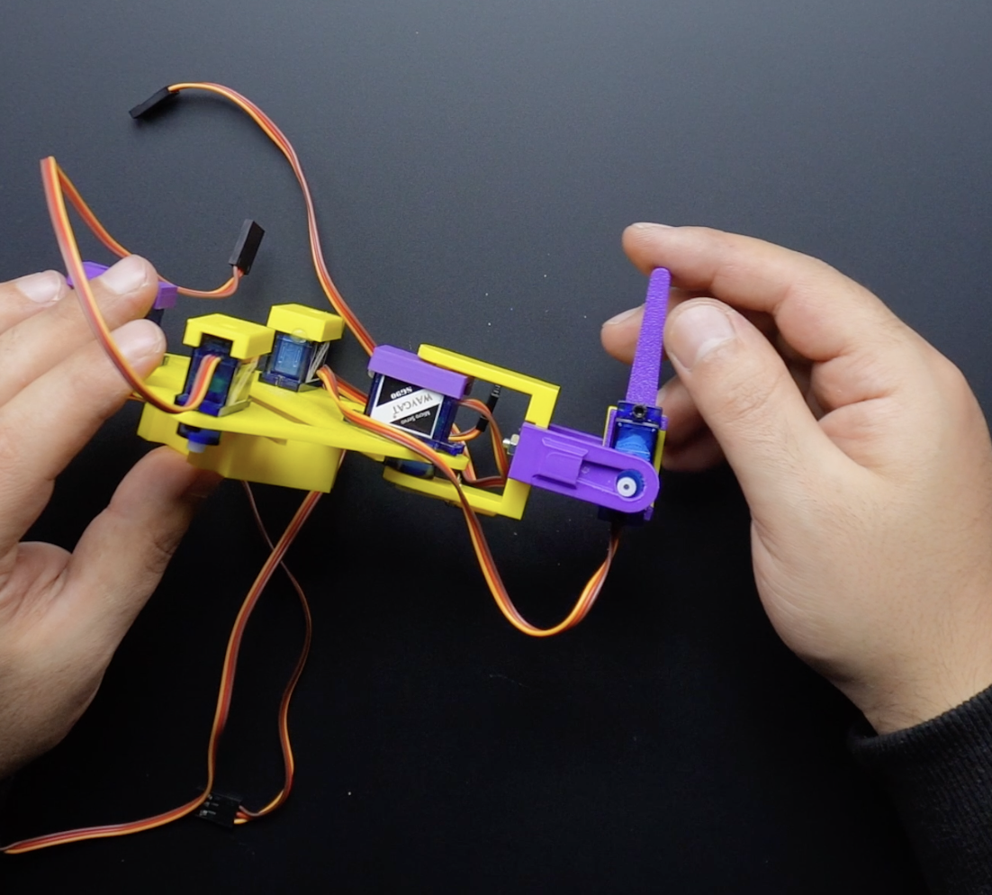 4-Legged Spider Robot With 3D Printed Parts (8 Servo Motors and an ...