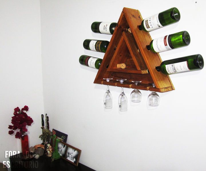 Triangular Pallet Wine Rack for 6 Bottles and 4 Cups : 10 Steps (with ...