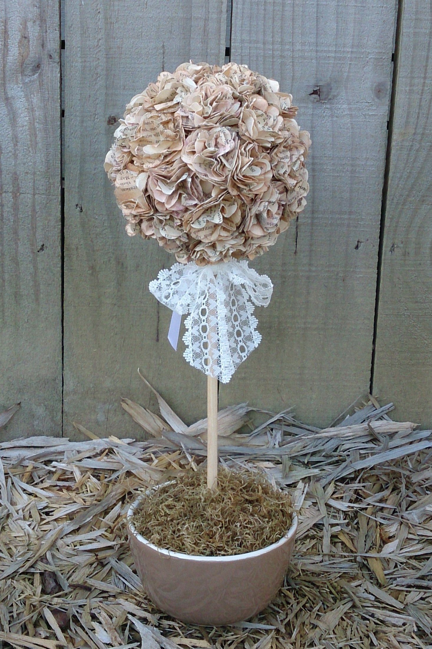 Book Page Topiary : 4 Steps (with Pictures) - Instructables