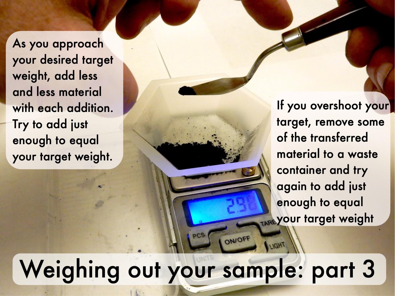 Weighing Paper On A Scale